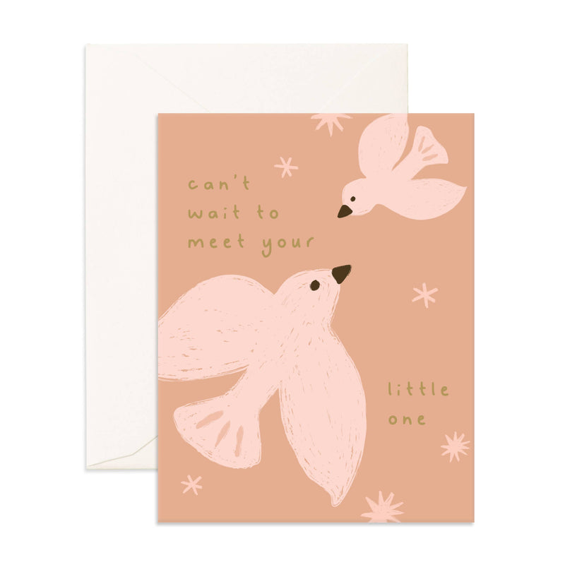 Baby Bird Greeting Card – Pink Velvet